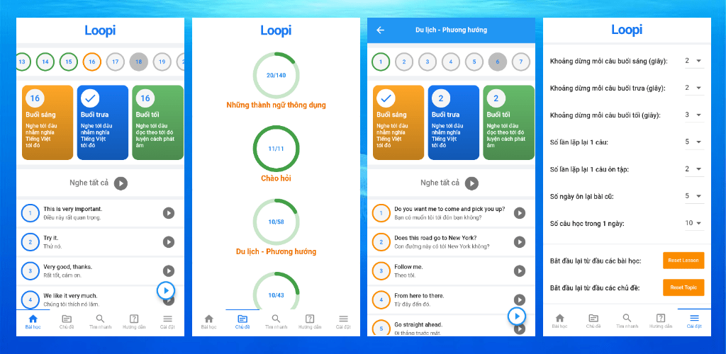 Loopi | Ứng dụng học Tiếng Anh giao tiếp thường đàm thực dụng miễn phí